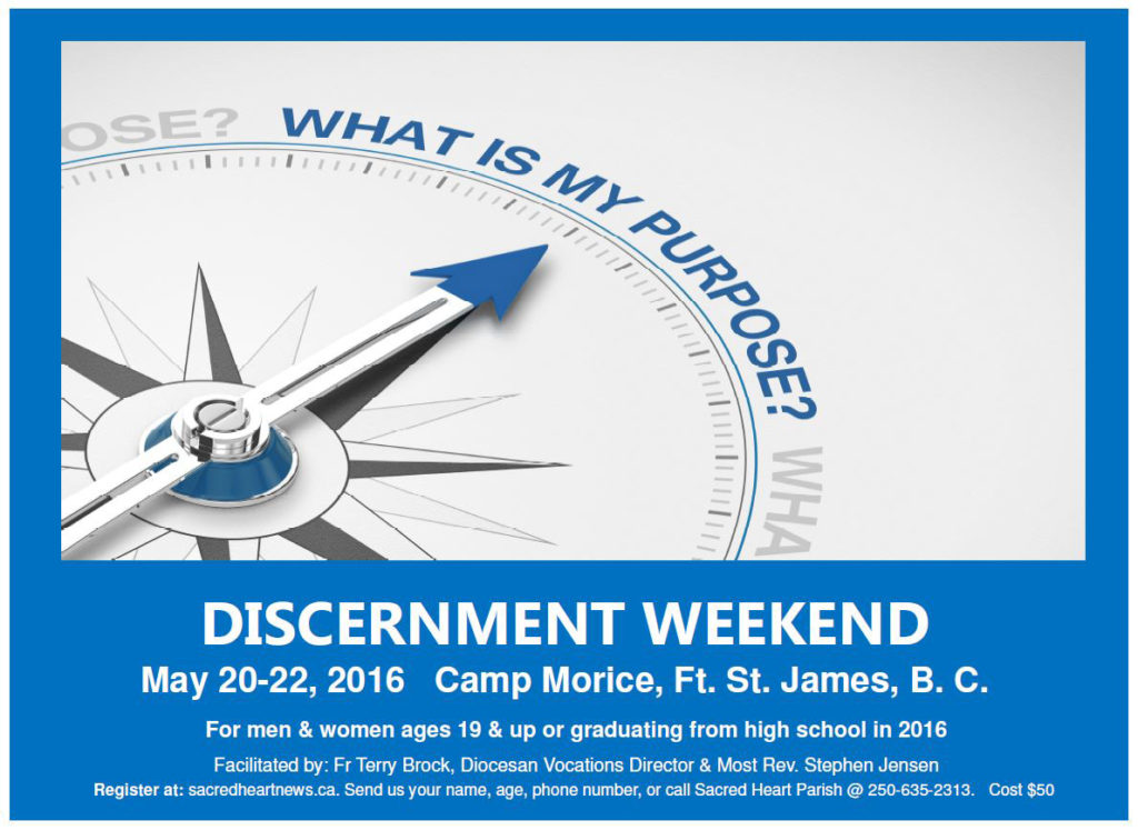 discernment weekend poster reduced pixels- pic - The Roman Catholic ...