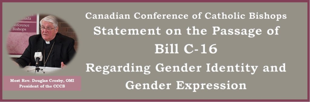 CCCB - Gender Identity statement - The Roman Catholic Diocese Of Prince ...